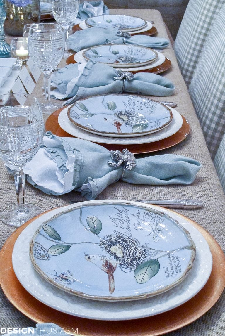 Spring Plates: A Nature Inspired Rustic Table Setting
