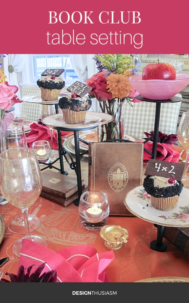 Book Decor: Setting a Book Club Table with Vintage Books