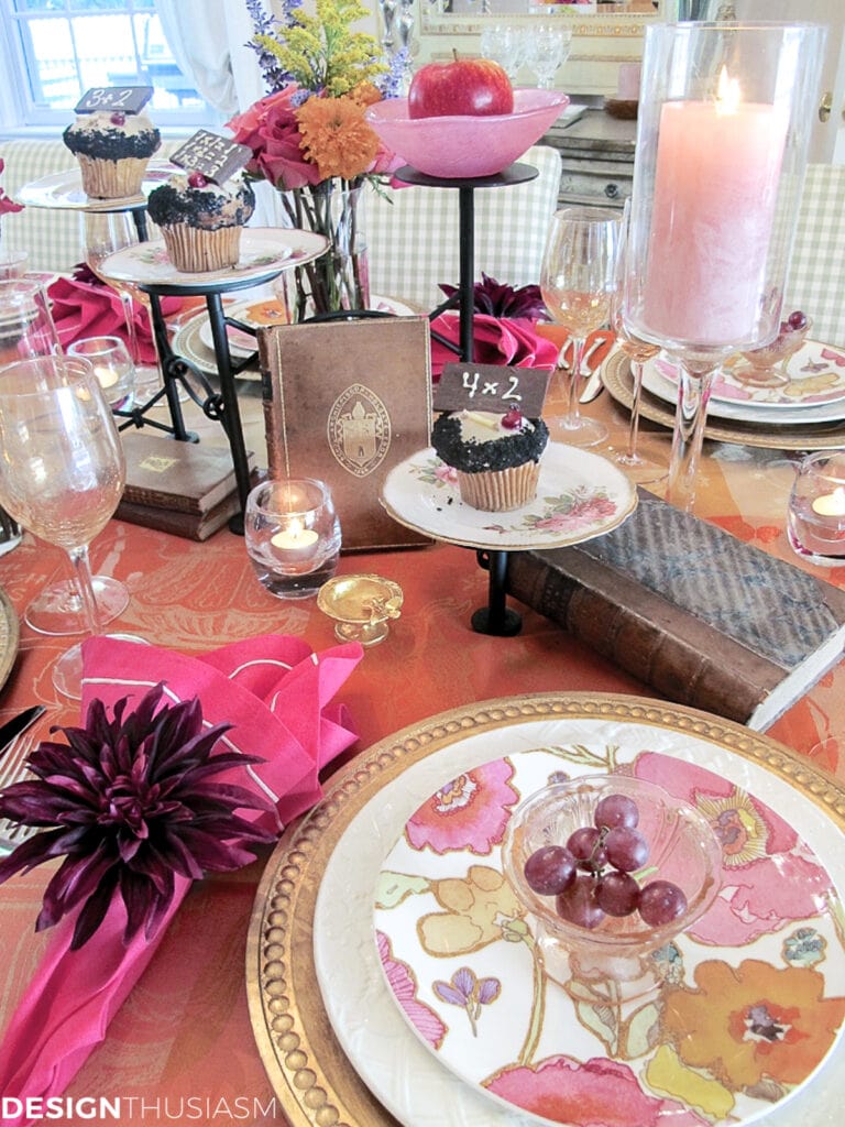 Book Decor: Setting a Book Club Table with Vintage Books