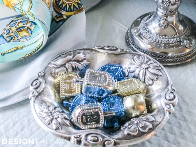 Elegant Hanukkah Decor Using Tiffany Blue
