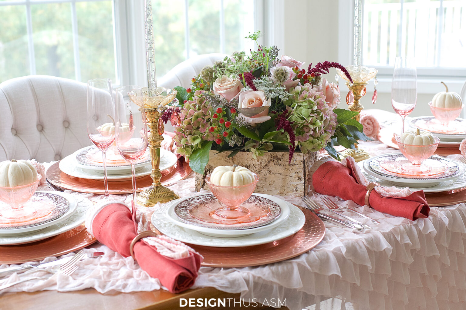 Thanksgiving Table Setting Ideas: A Warm Copper Fall Tablescape