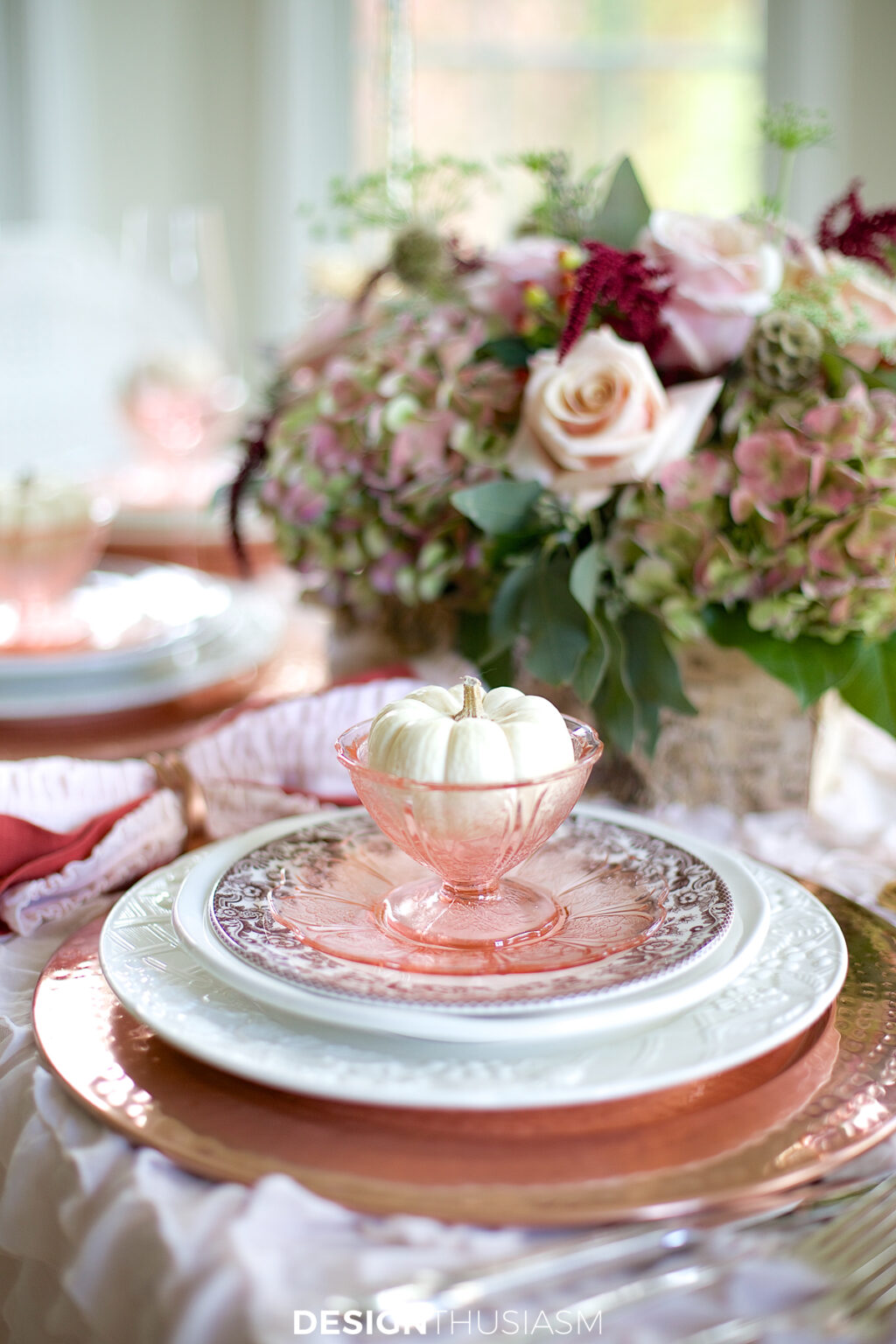 Thanksgiving Table Setting Ideas: A Warm Copper Fall Tablescape