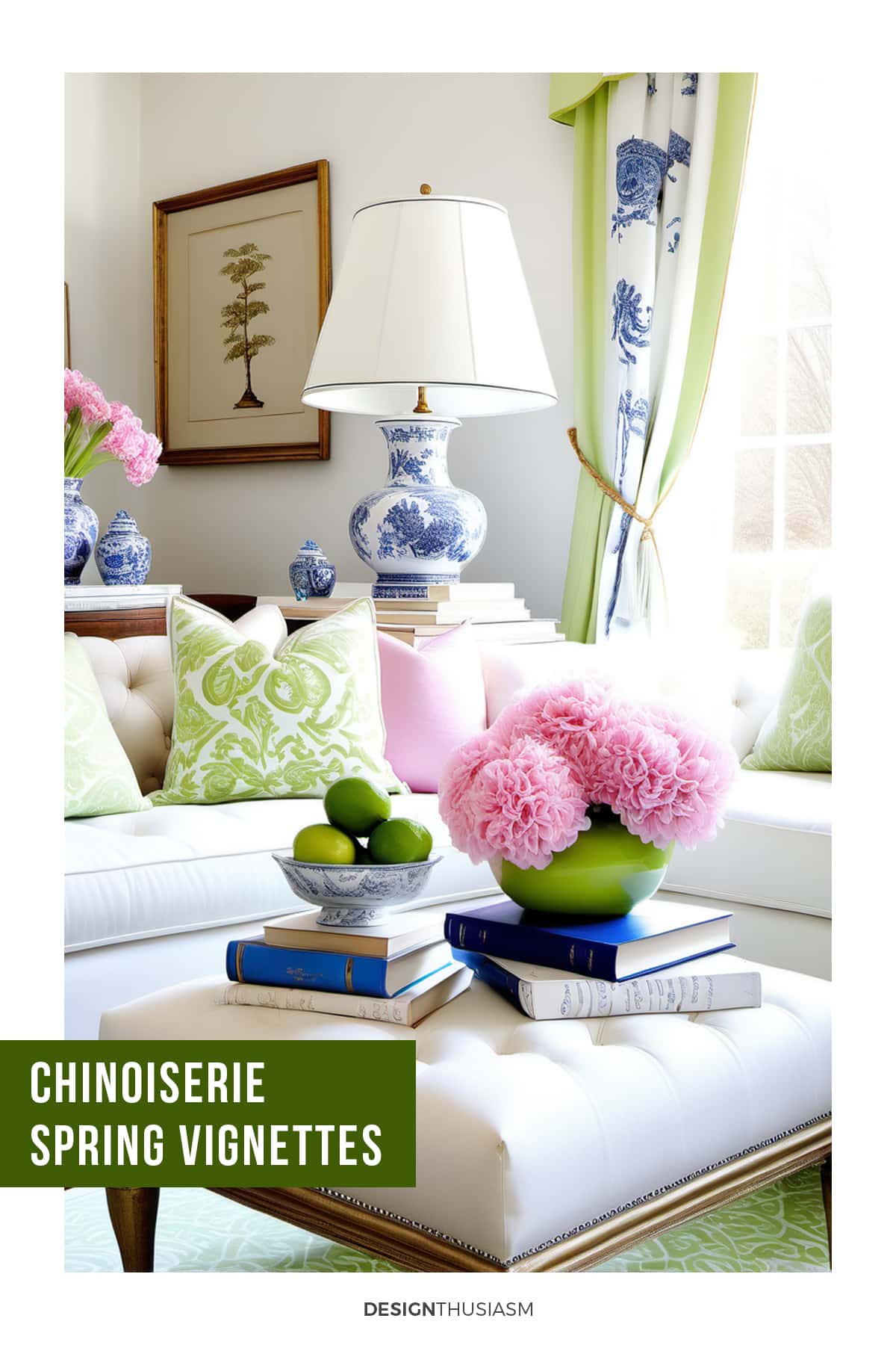 Spring Decorating: Styling a Seasonal Vignette with Chinoiserie