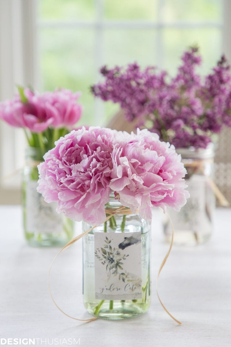 Summer Printables: French Floral Mason Jar Labels