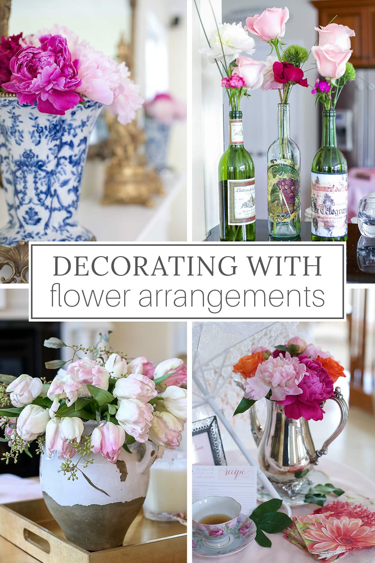 Flower Arrangement Ideas: Creating Pretty Vignettes with Pink Flowers