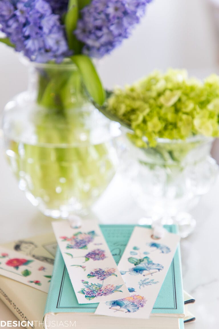Free Printable Bookmarks and Labels with Spring Art