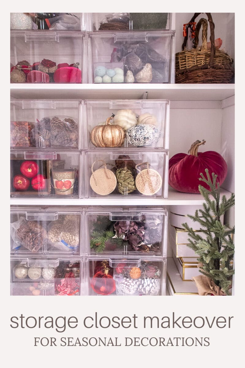Storage Closet Makeover for Seasonal Decorations