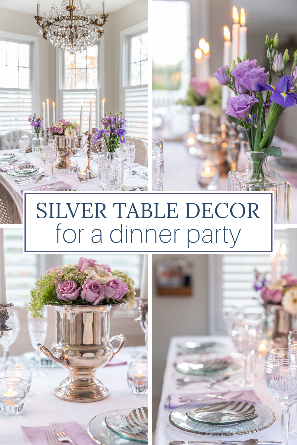 Party Table Decorations: Using Silver Tabletop Decor for New Years Dinner