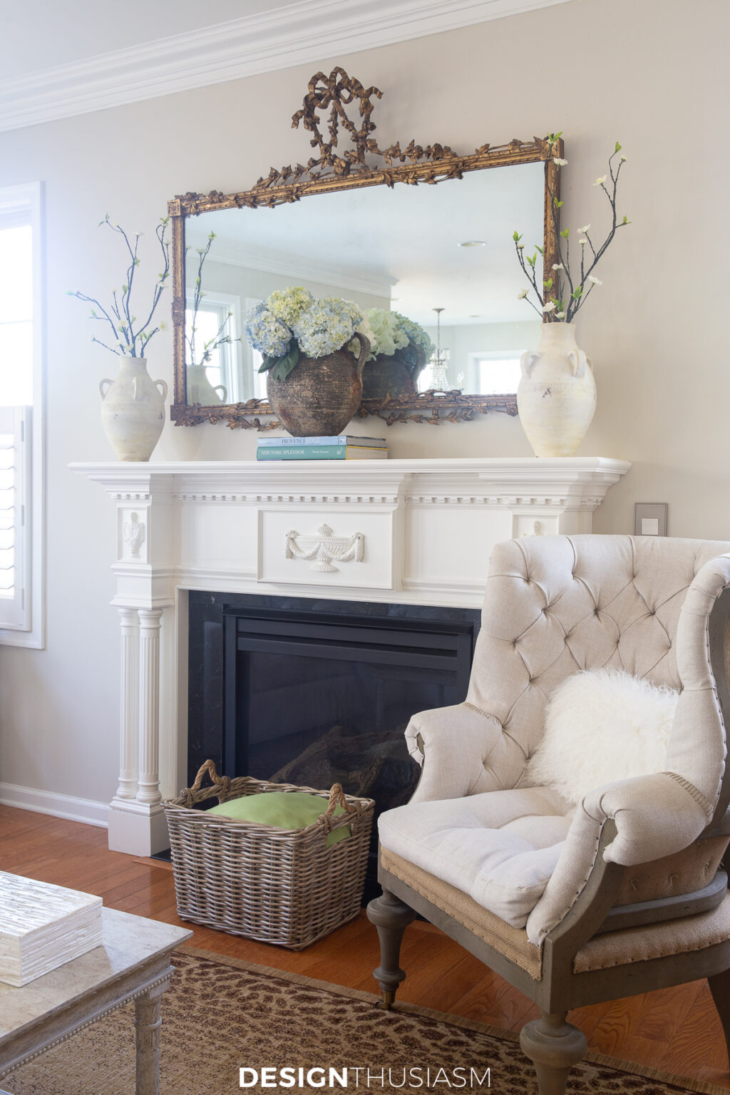 Tranquil Spring Decor Using a Soft, Light Spring Color Palette